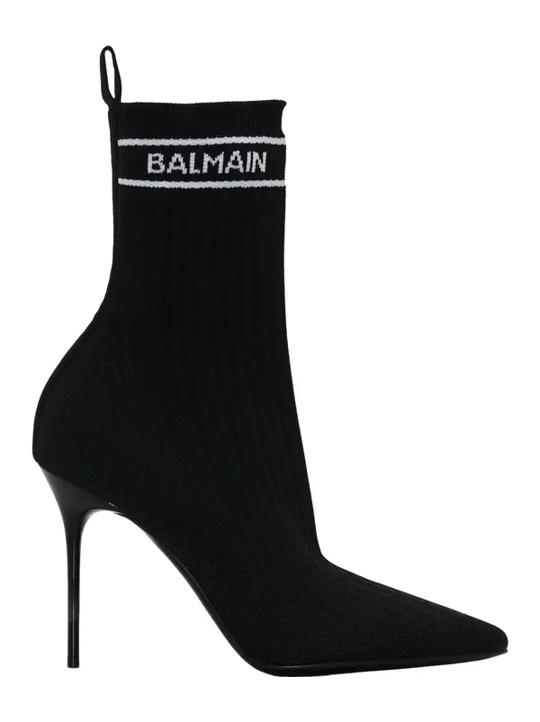 Balmain Skye 95mm Ankle Boots - Black