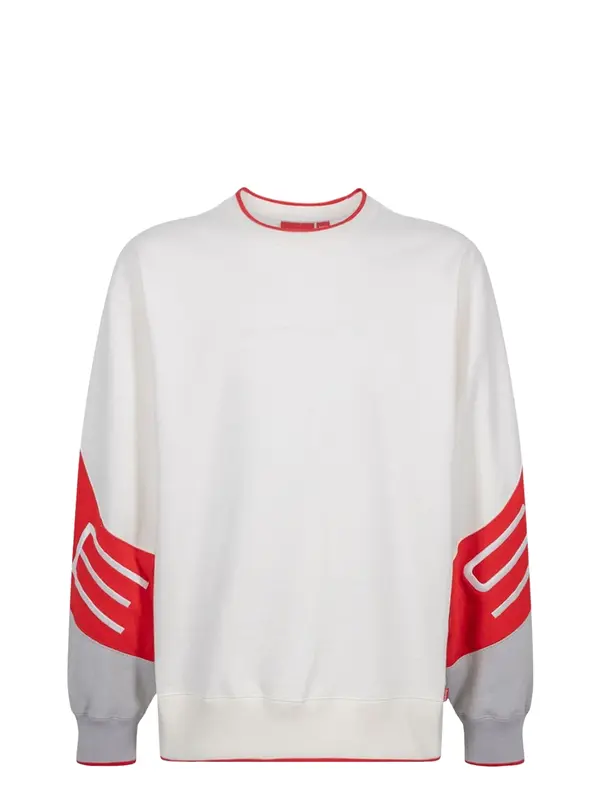 Supreme Embroidered Logo Crew-neck Sweatshirt - White
