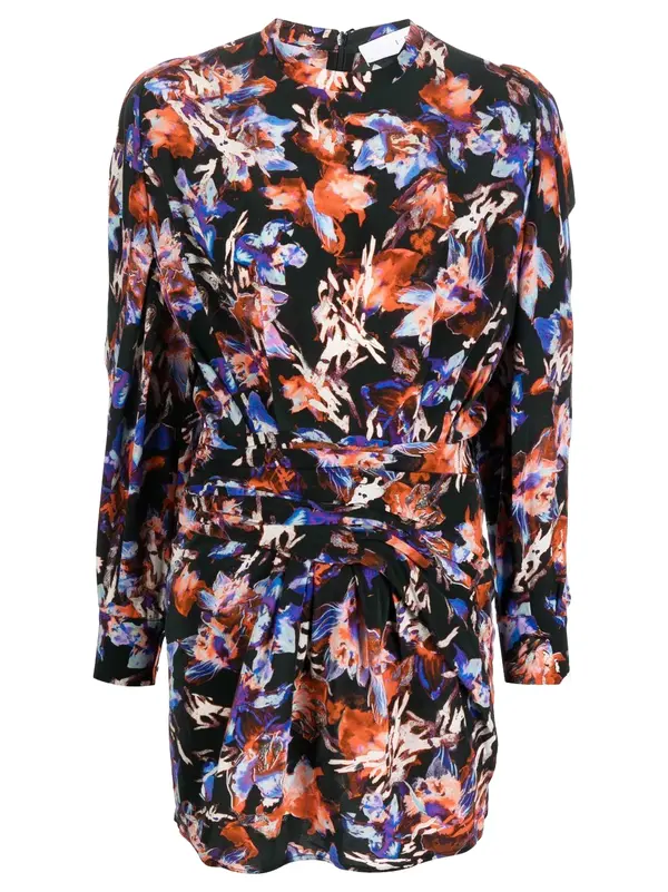 IRO PARIS Merera Abstract-print Mini Dress - Black