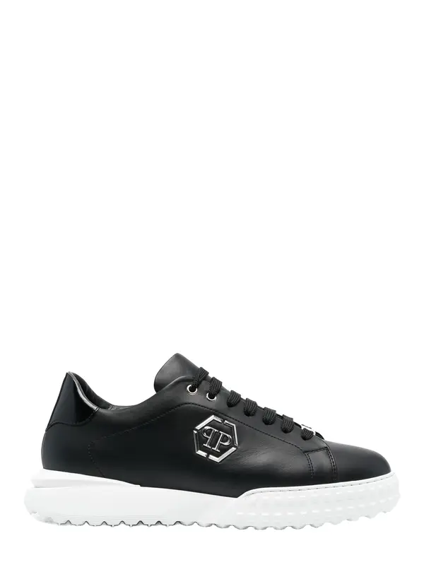 Philipp Plein Low-top Leather Sneakers - Black