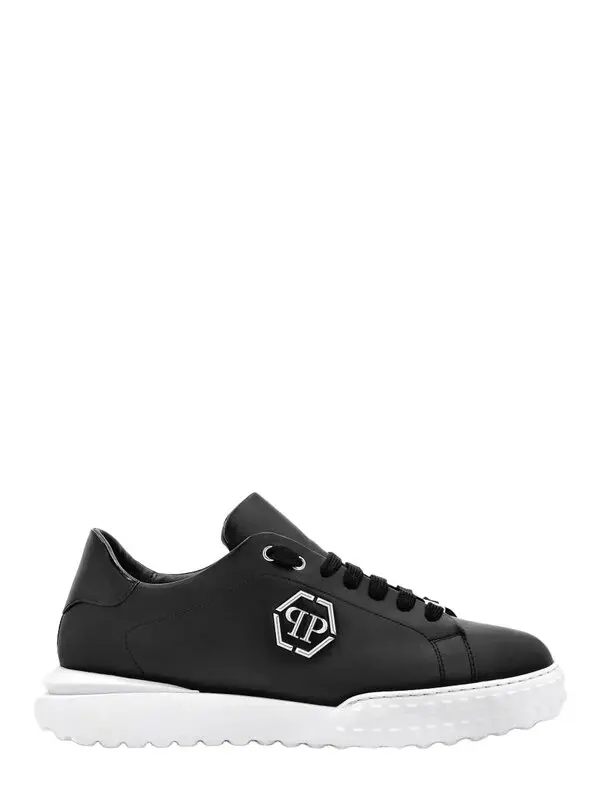 Philipp Plein Leather Sneakers - Black
