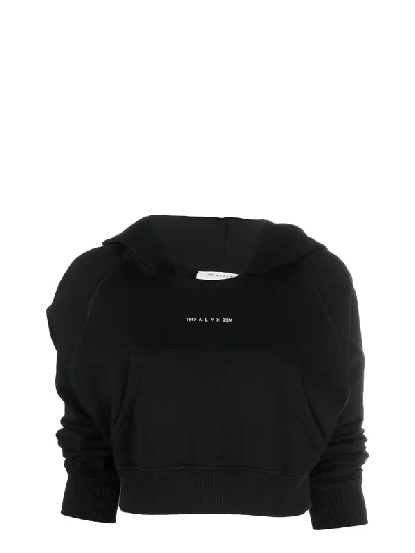 1017 Alyx 9sm Cropped Hoodie - Black