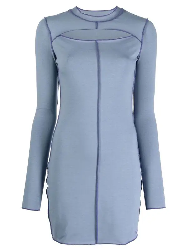 DIESEL® Cut-out Detail Mini Dress - Blue