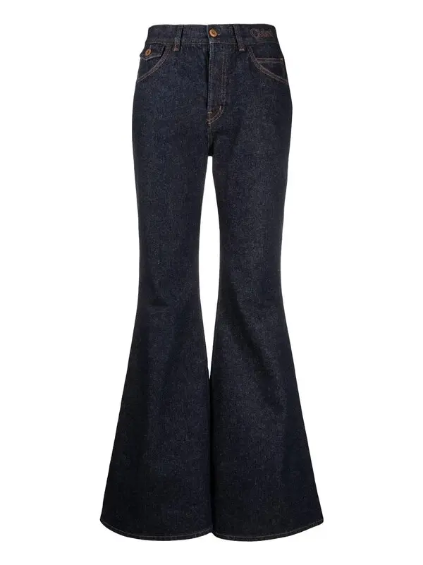 Chloé High-waisted Flared Jeans - Blue