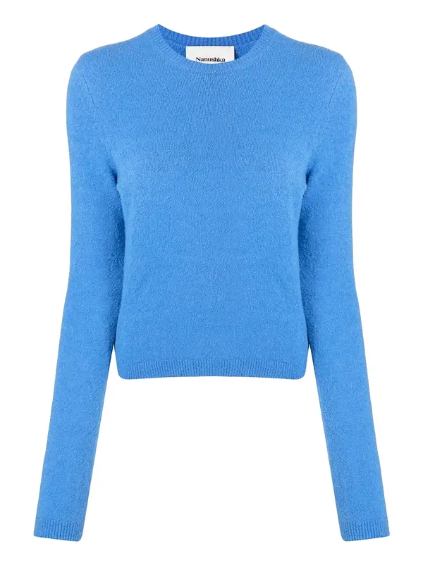 Nanushka Round-neck Knit Jumper - Blue