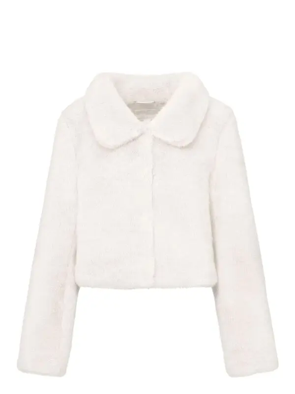 UNREAL FUR Triage Cropped Faux-fur Jacket - White