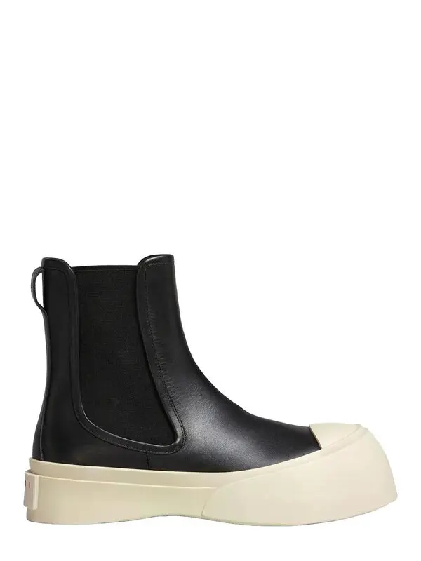 Marni Pablo Leather Chelsea Boots - Black