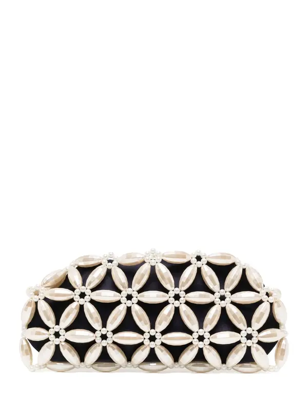 0711 TBILISI Pearl Embellished Clutch - Yellow