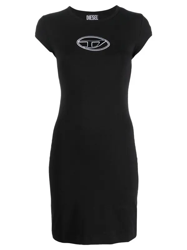 DIESEL® D-angiel Cut-out T-shirt Minidress - Black