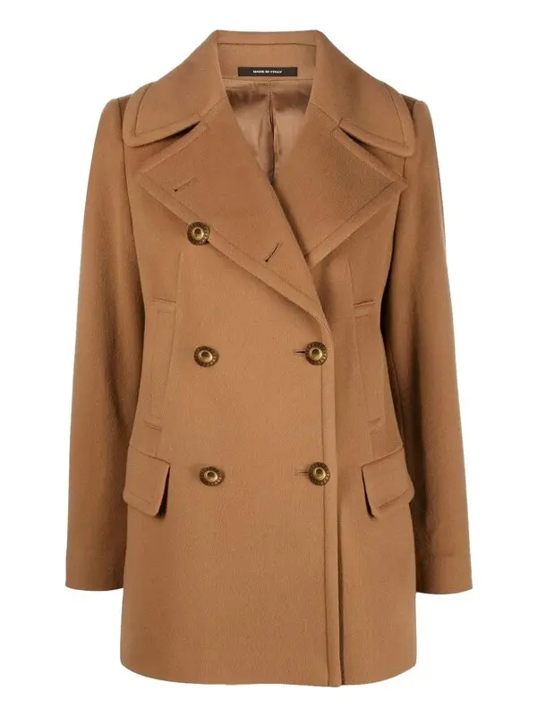 Tagliatore Blanche Double-breasted Coat - Brown