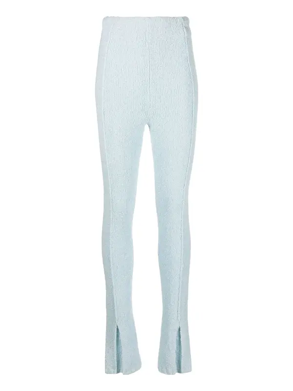 ROTATE BY BIRGER CHRISTENSEN Flared-cuff Knitted Trousers - Blue