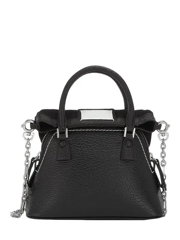 MAISON MARGIELA Micro 5ac Leather Tote - Black
