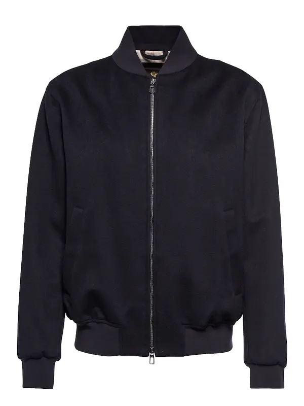 Loro Piana Ivy Cashmere Bomber Jacket - Blue