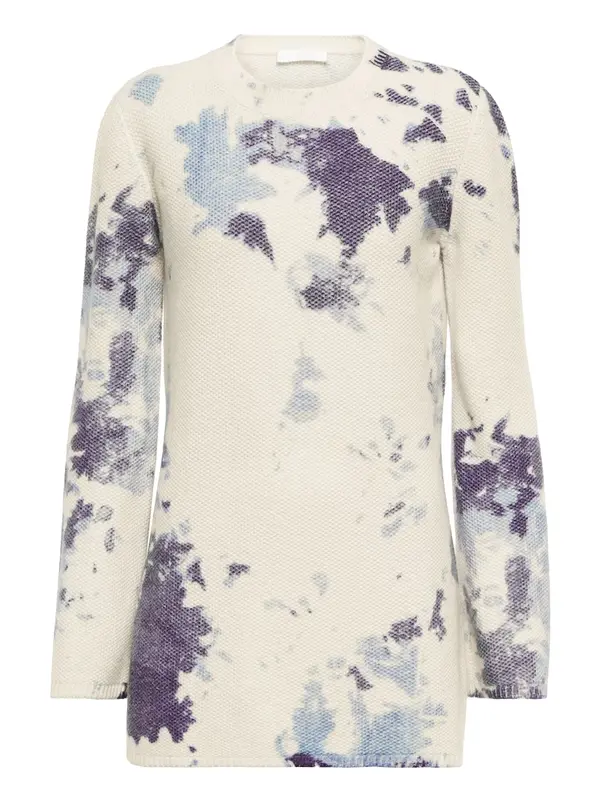 Chloé Tie-dye Cashmere Minidress - Multicoloured
