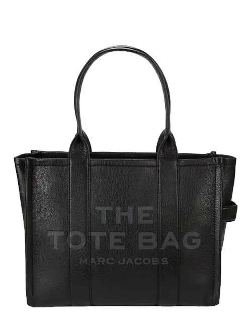 Marc Jacobs Leather Large Tote Bag - Black