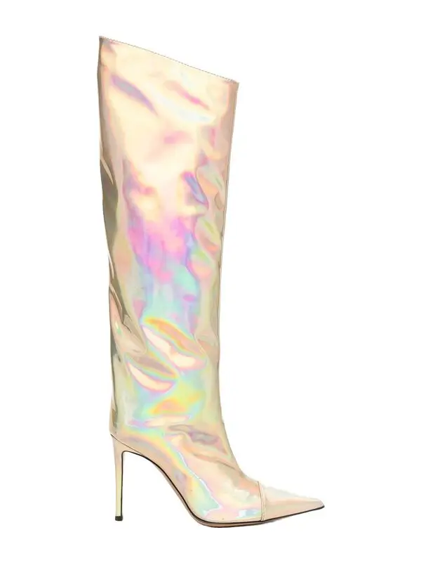 Alexandre Vauthier Holographic Knee-high 100mm Boots - Gold