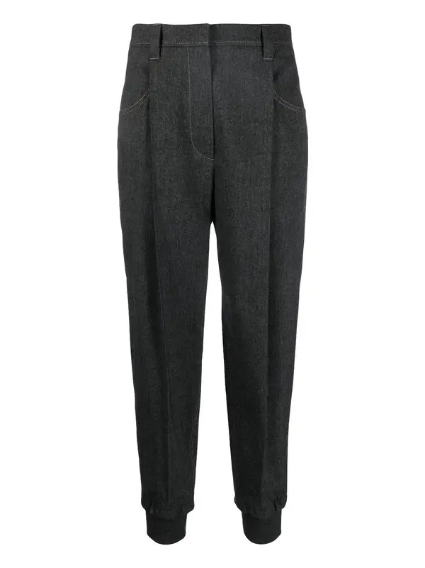 Brunello Cucinelli Tapered-leg Tailored Trousers - Grey
