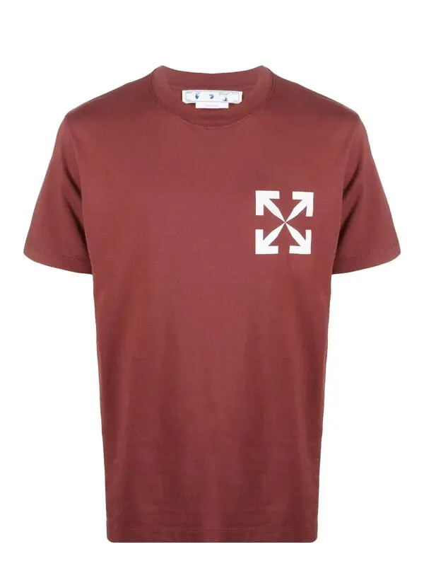 Off-White Arrows-logo Cotton T-shirt - Red