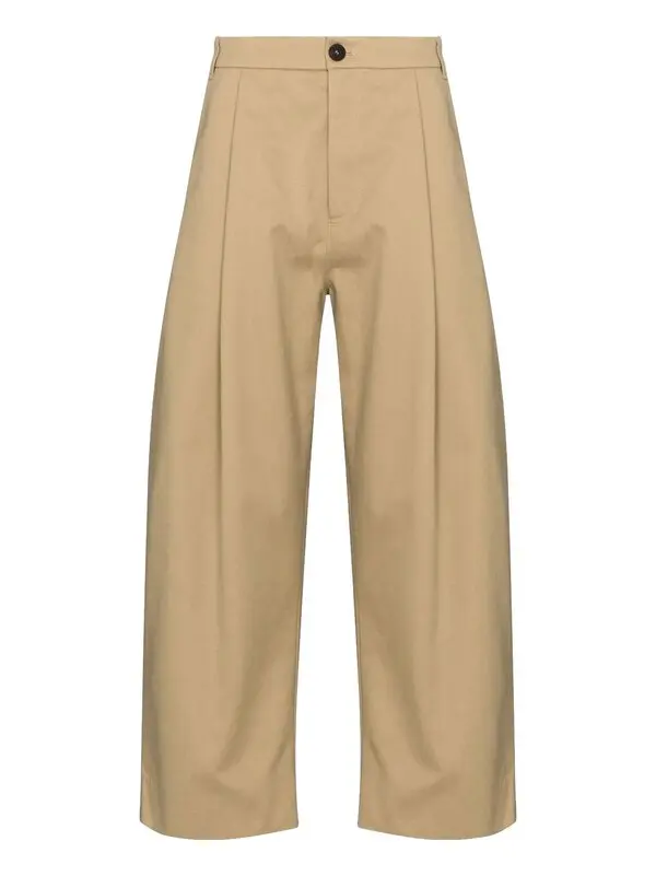 Studio Nicholson Cropped Wide-leg Trousers - Neutrals