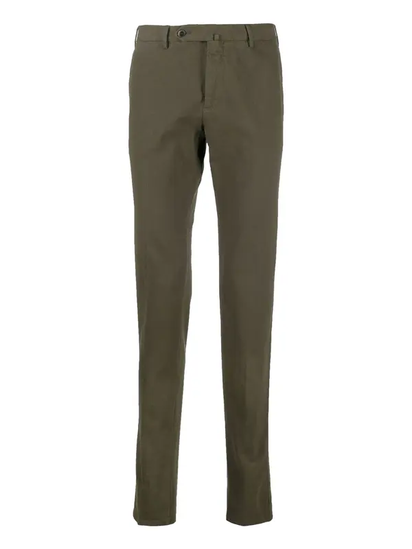 PT TORINO Mid-rise Straight-leg Trousers - Green