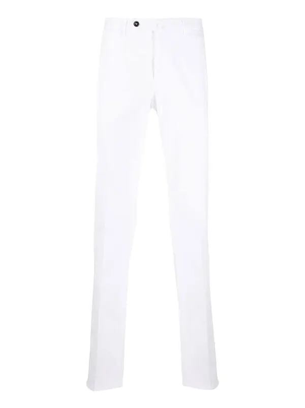 PT TORINO Mid-rise Straight-leg Trousers - White