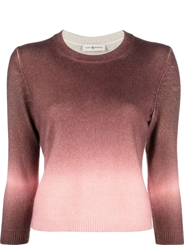Tory Burch Ombré-effect Cashmere Jumper - Pink
