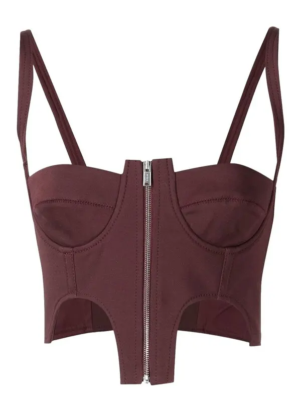 DION LEE Double Arch Bustier Top - Red