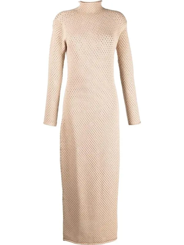 AERON Long Sleeve Maxi Jumper Dress - Neutrals