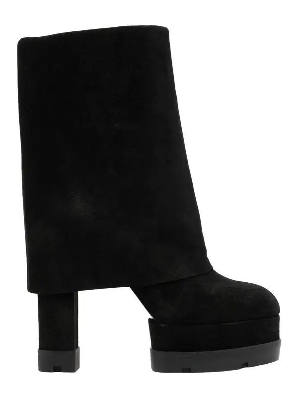 Casadei Knee-length Suede Boots - Black