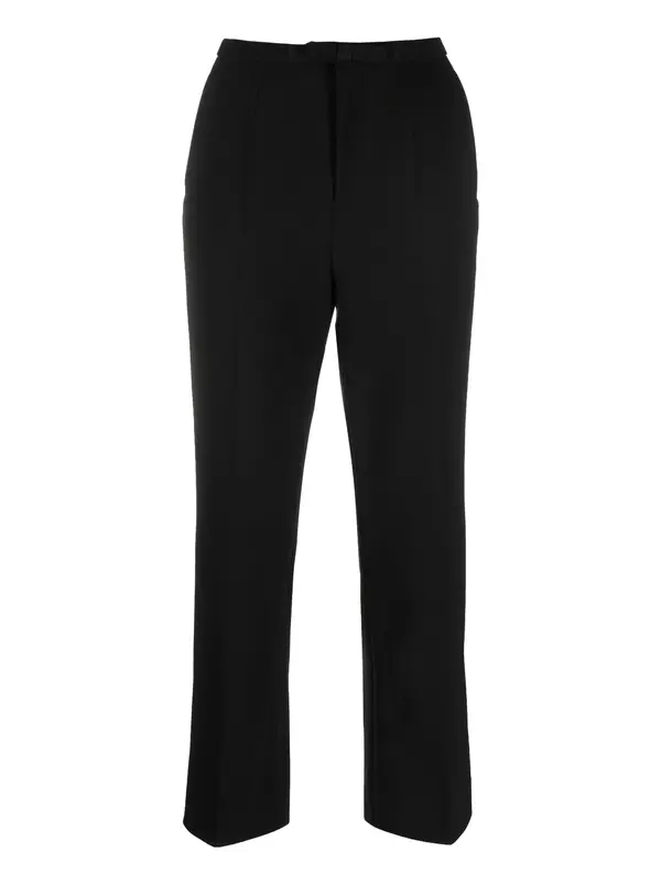 Red Valentino Cropped Straight-leg Trousers - Black