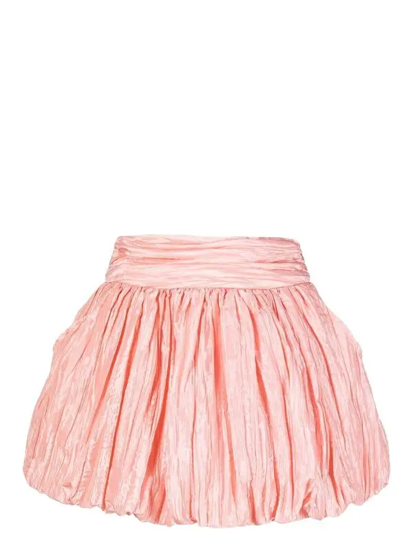 LoveShackFancy Gathered Detail Mini Skirt - Pink