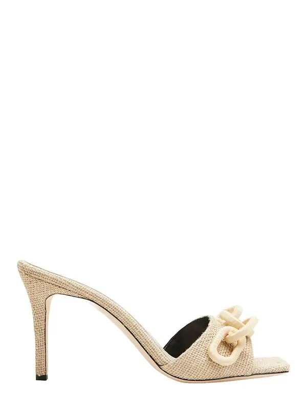 SERENA UZIYEL Catena Chain Mule Sandals - Natural