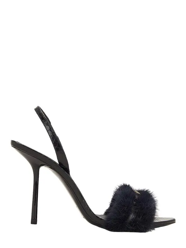 Saint Laurent Ilona Slingback Heels - Blue Notte & Nero