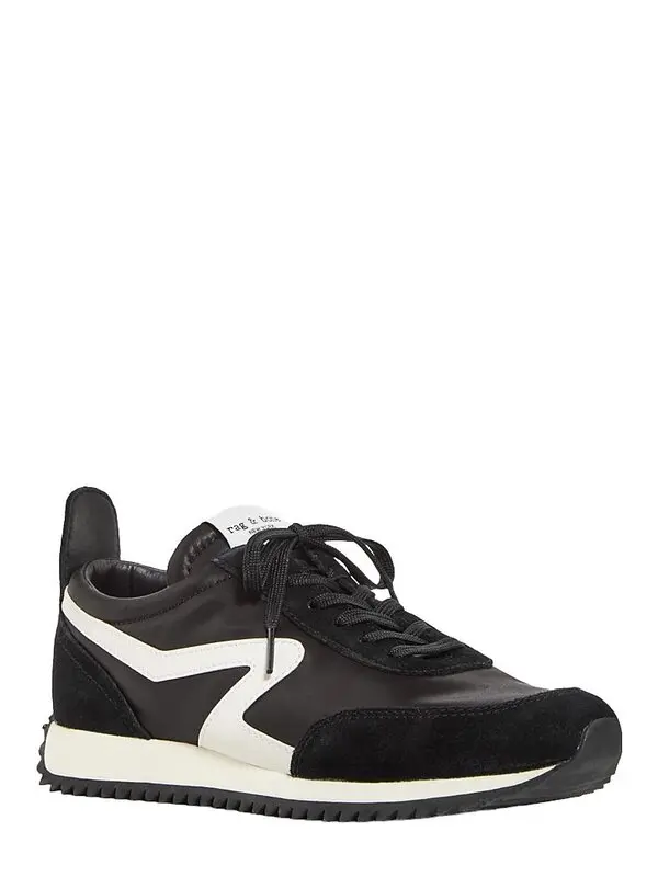 Rag & Bone Retro Runner Lace Up Sneakers - Black