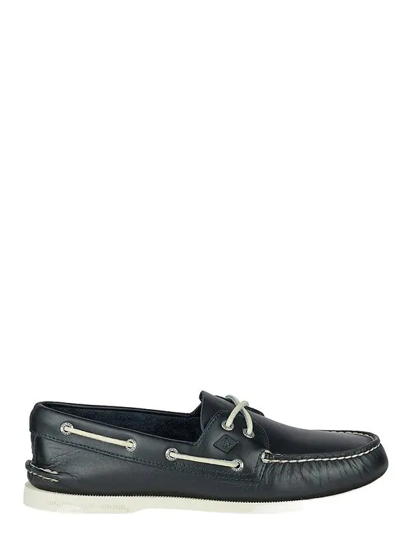 Sperry Authentic Original Two-eye Leather Boat Shoes - Dark Blue