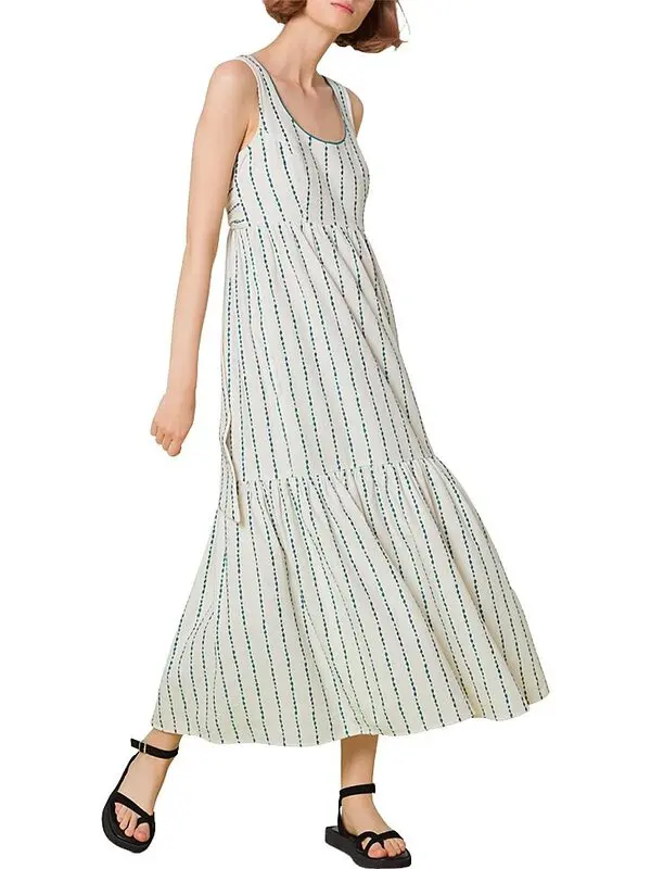 Whistles Marin Embroidered Midi Dress - Multicolour