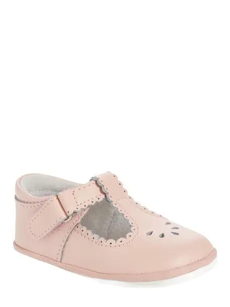 L'AMOUR Dottie Scalloped T-strap Shoe - Pink