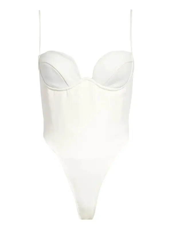House Of Cb Avery Underwire Thong Bodysuit - Ivory Plus Cup