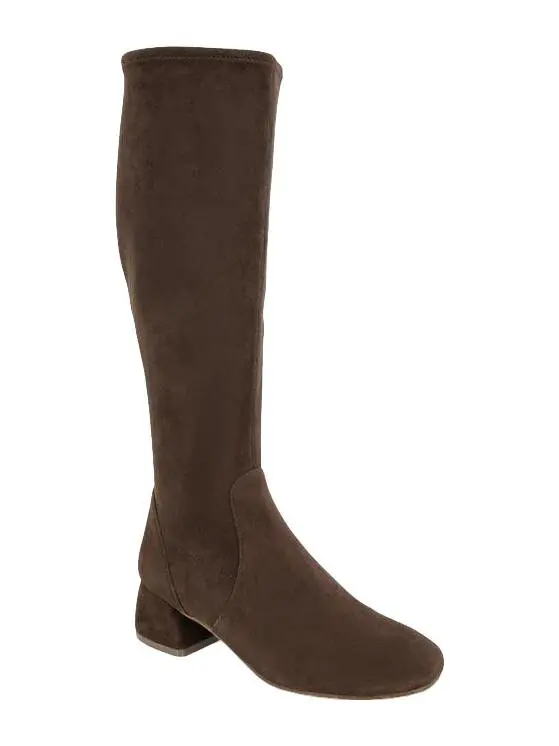 Gentle Souls By Kenneth Cole Emma Stretch Knee High Boots - Chocolate Suede