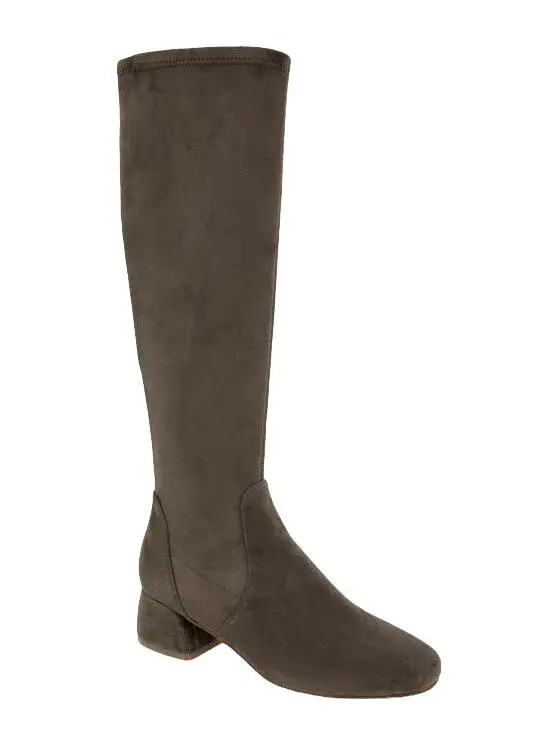Gentle Souls By Kenneth Cole Emma Stretch Knee High Boots - Shitake Suede