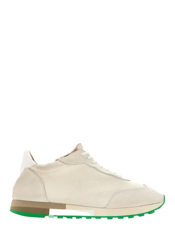 THE ROW Owen Leather And Mesh Sneakers - White
