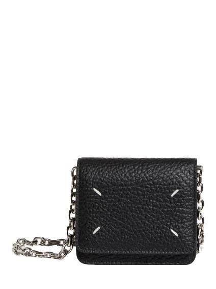 MAISON MARGIELA Small Leather Chain Wallet - Black