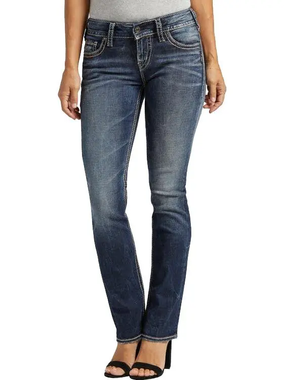 SILVER JEANS CO. Suki Straight Leg Jeans - Indigo