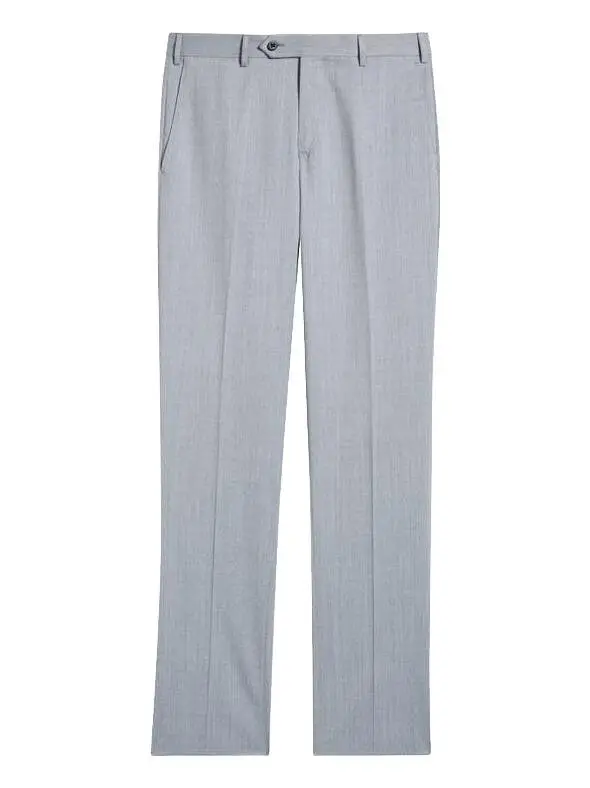 Zanella Parker Stretch Wool Trousers - Light Blue