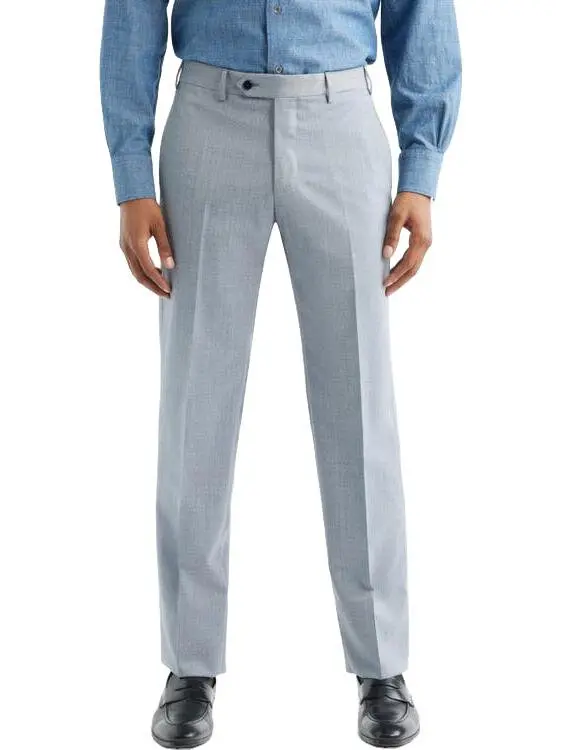 Zanella Parker Stretch Wool Trousers - Light Blue
