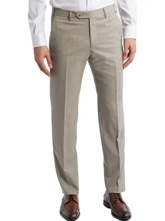 Zanella Parker Stretch Wool Trousers - Sand