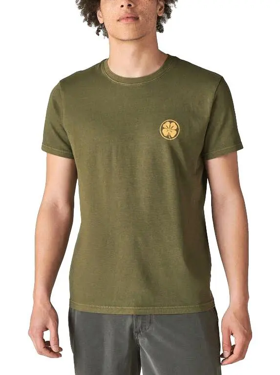 Lucky Brand Peace Of Mind Graphic Tee - Dark Olive