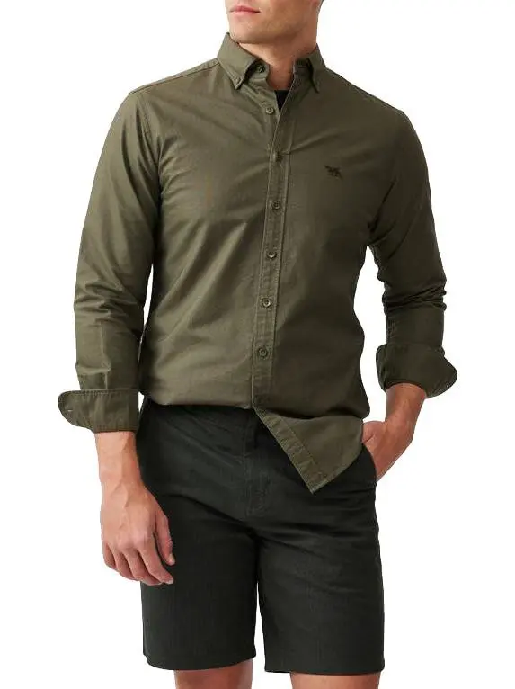 Rodd & Gunn Gunn Oxford Cotton Button-down Shirt - Forest