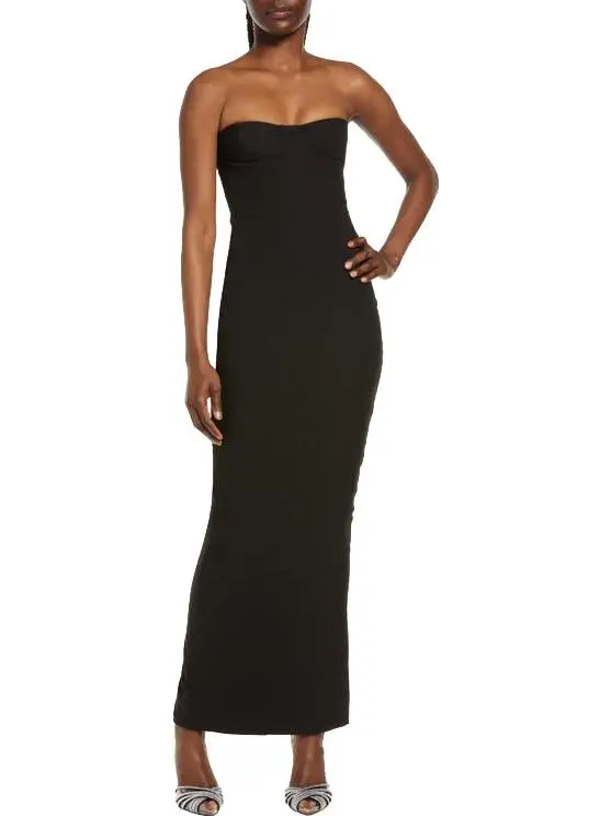 House Of Cb Lucia Strapless Maxi Dress - Black