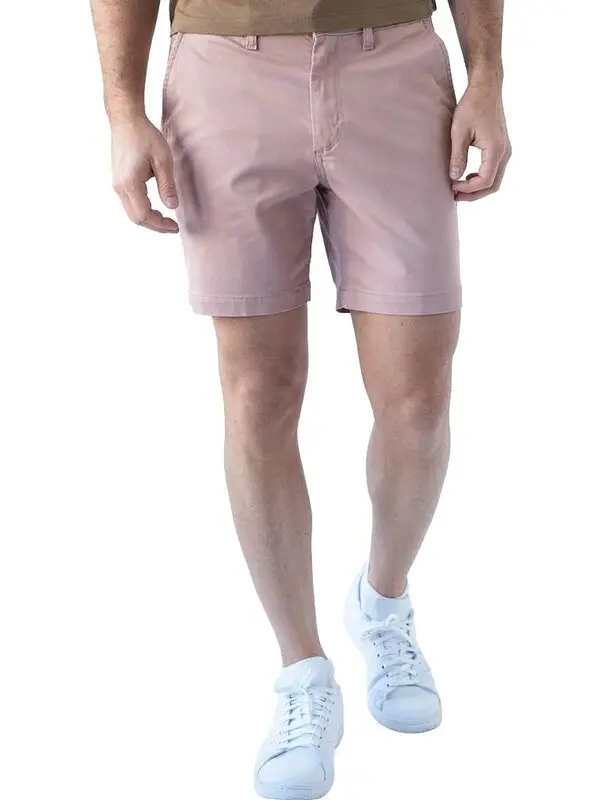 DEVIL-DOG DUNGAREES 7-inch Performance Stretch Chino Shorts - Dusty Mauve